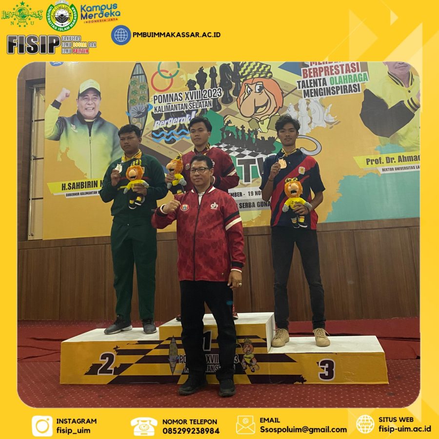 Mahasiswa FISIP UIM meraih Juara 3 cabang olahraga catur POMNAS XVIII ...